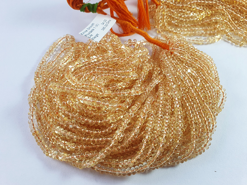Order Citrine Smooth Roundelle Shape Beads At Wholesale Price -- Jindal ...