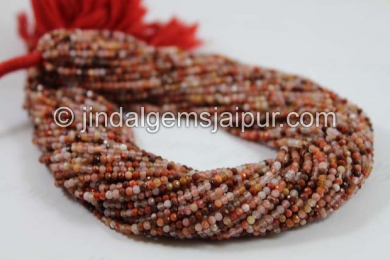 Coral Mix Micro Cut Round Beads -- Jindal Gems