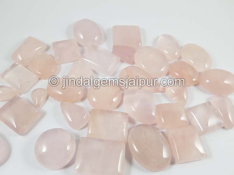 Rose Quartz Far Smooth Cabochons -- Jindal Gems